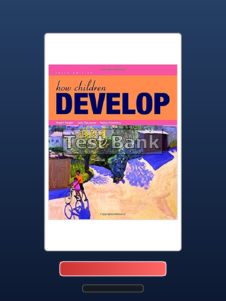 Complete Bundle How Children Develop 3rd Edition Siegler | PDF | Child Development | Learning