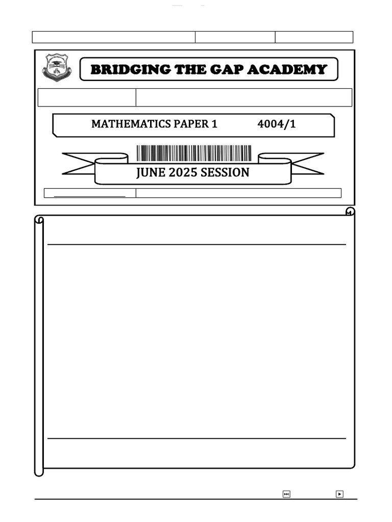 FORM 4 JUNE2025 4004 - 1 at BGA | PDF | Mathematics | Mathematical Objects