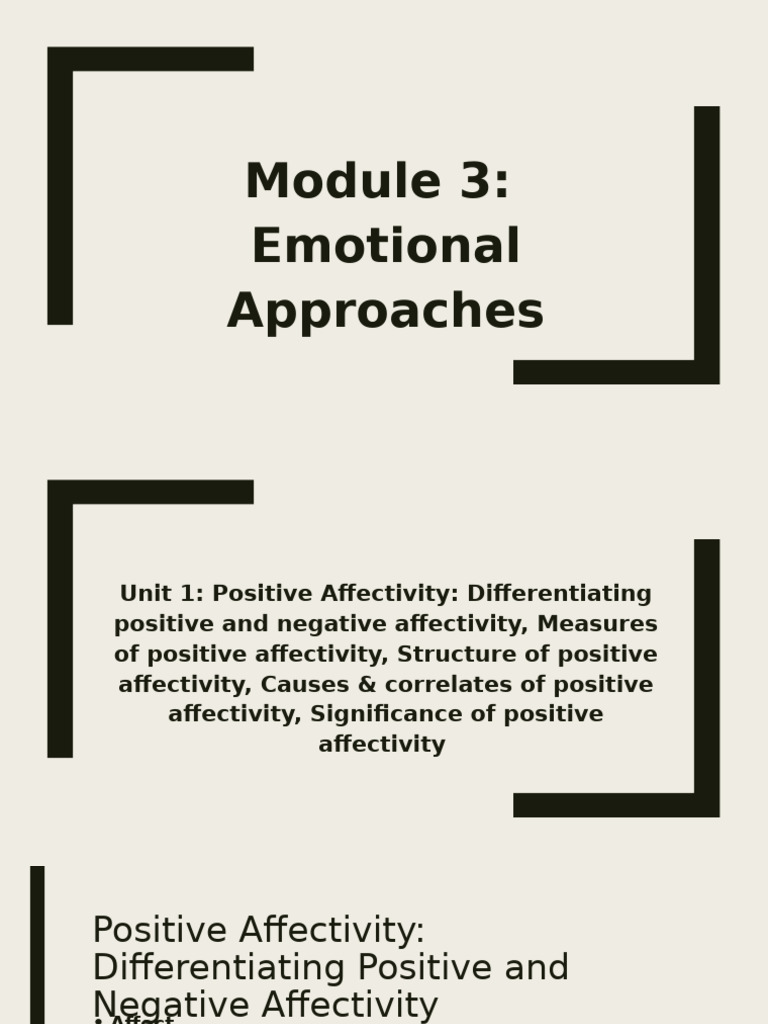 Module 3 Positive Psychology | PDF | Happiness | Affect (Psychology)