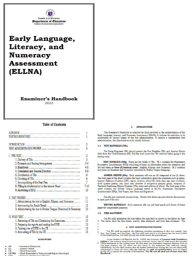 Ellna 3 Handbook | PDF