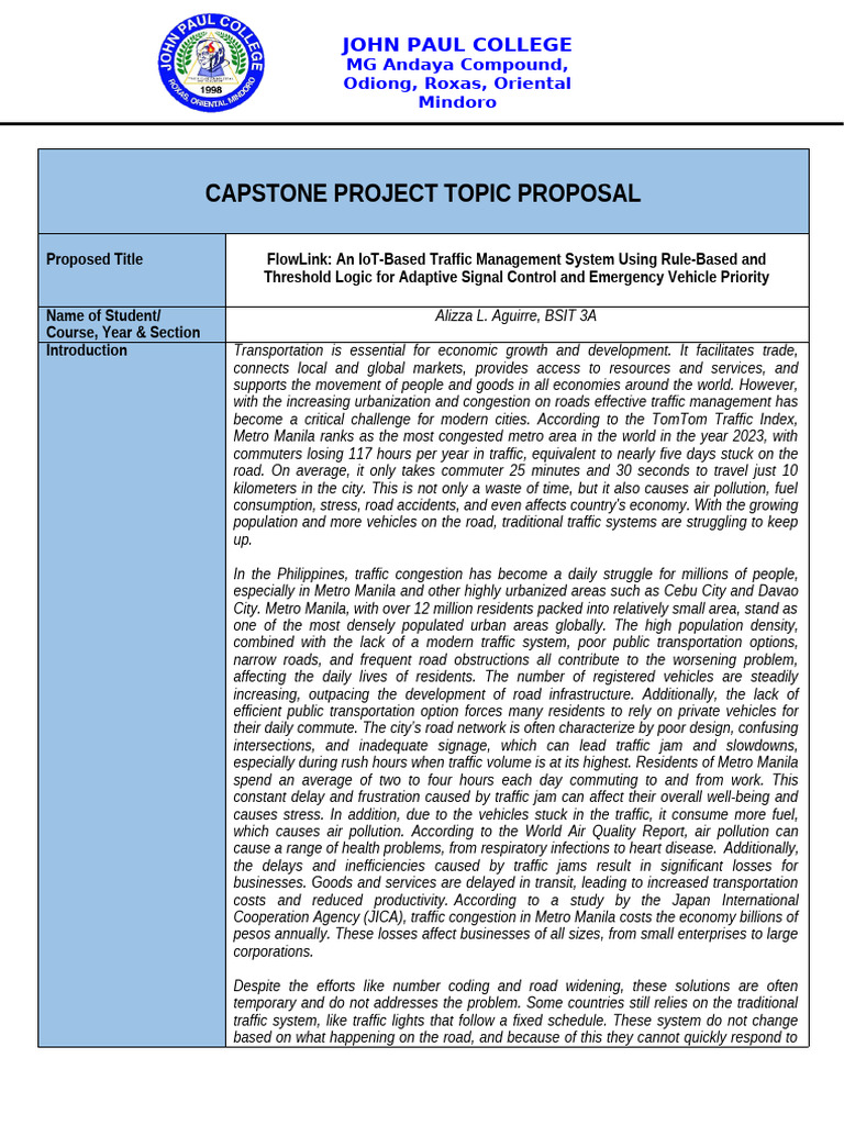 Designing An IoT-Based Smart Traffic Management System Using Real-Time ...