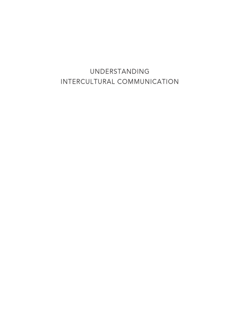 Understanding Intercultural Communication Ting-Toomey Stella Chung ...