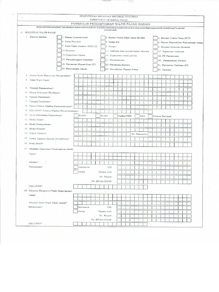 Panduan Pendaftaran NPWP Badan | PDF