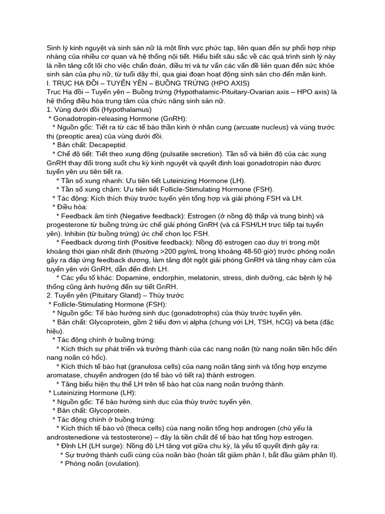 Sinh Lý Sinh D C N | PDF