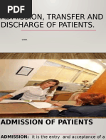 Nursing Admission and Discharge Guide | PDF | Patient | Hospital