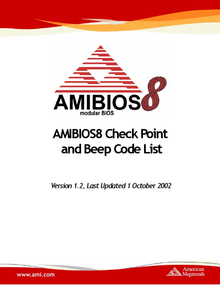 Amibios Codes | PDF | Bios | Booting