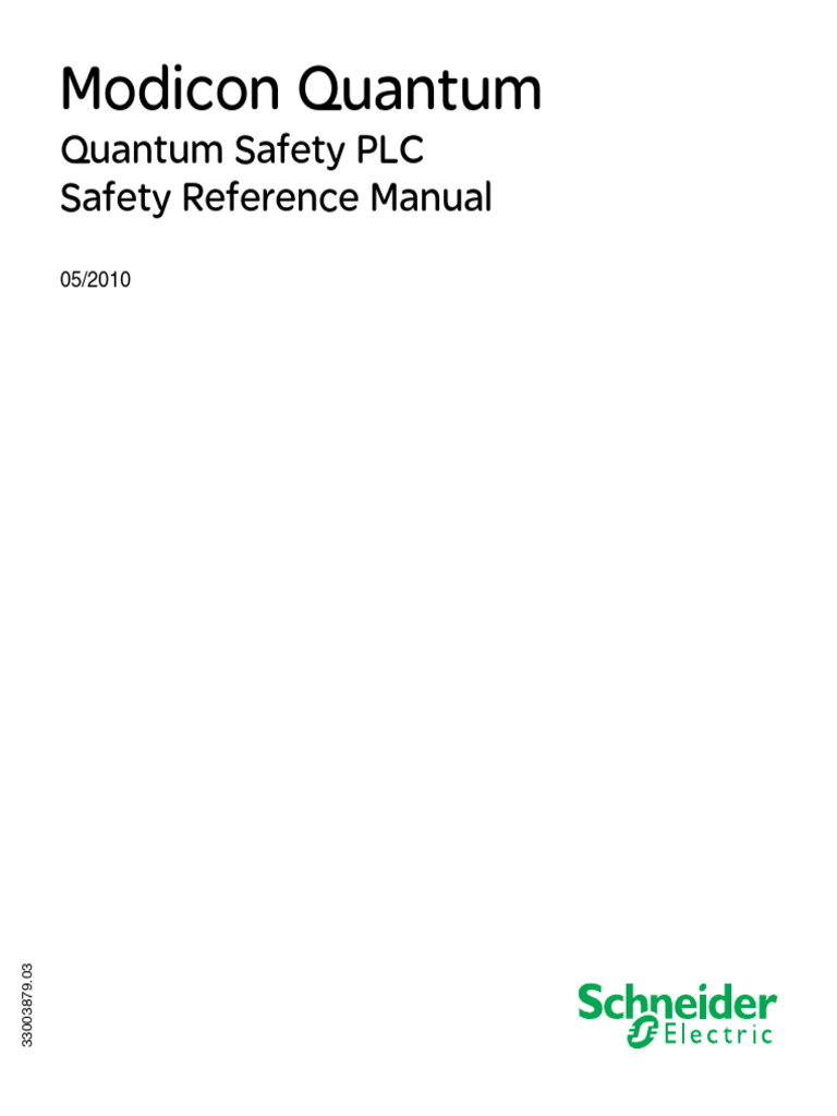Modicon Quantum: Quantum Safety PLC Safety Reference Manual | PDF ...