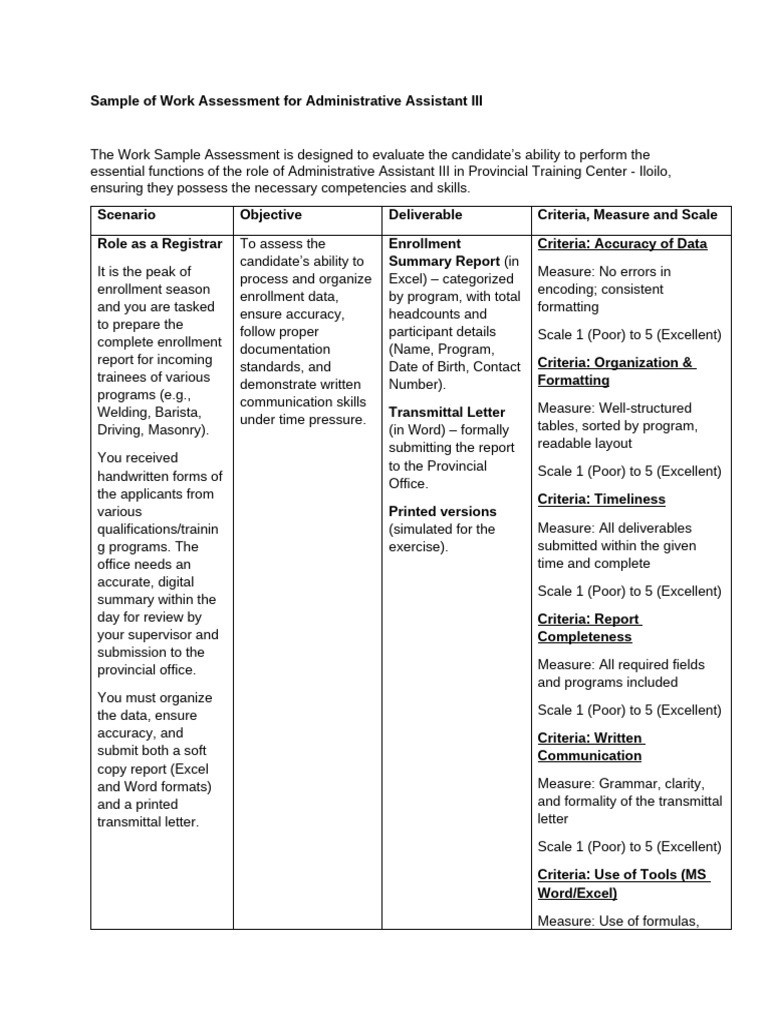 Revised ADAS III Competency-Based Assessment | PDF | Microsoft Excel ...
