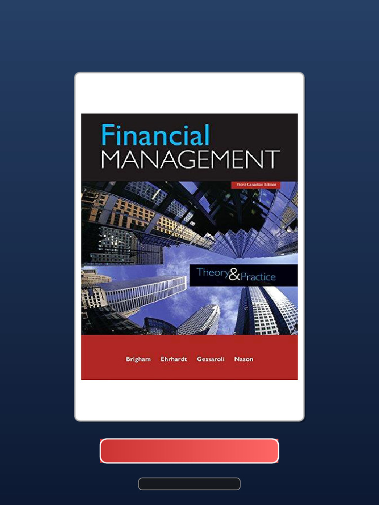 Financial Management Theory and Practice 3rd Canadian Edition Eugene F ...