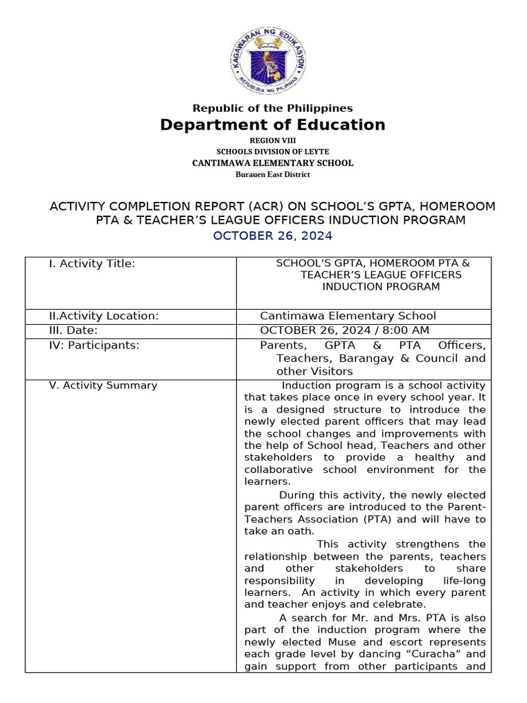 New Teacher Induction Program Report | PDF | Cognition | Behavior ...