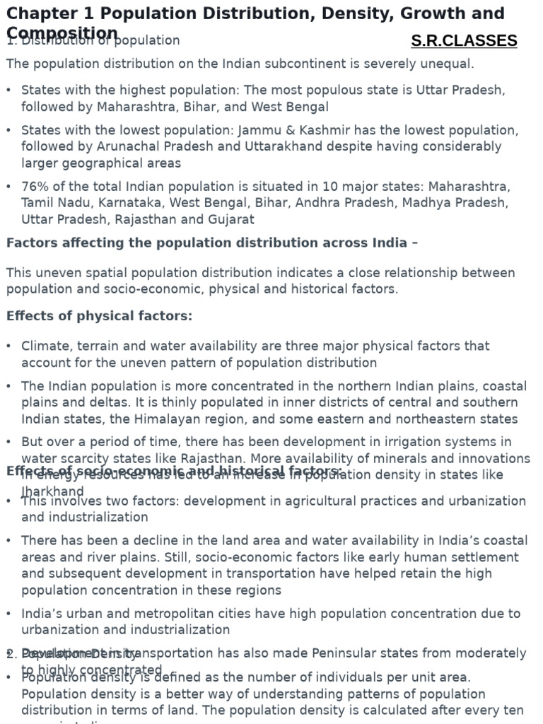 Class 12 Geo Human Settlement | PDF | Slum | Developing Country
