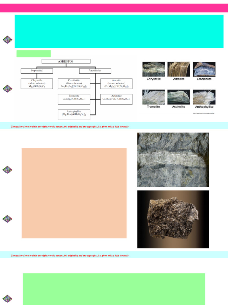 Formation and Geology of Asbestos | PDF | Asbestos | Rock (Geology)