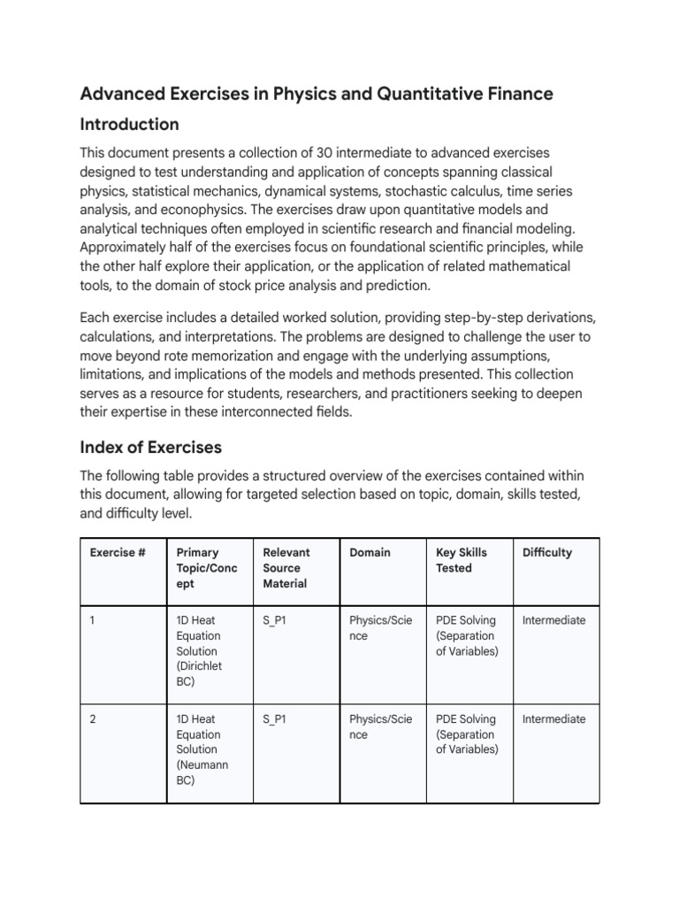 Systems Exercise Generation | PDF | Chaos Theory | Stochastic Differential Equation