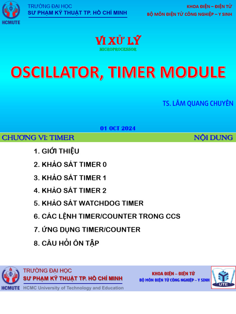 Chương 06 - Oscillator Timer | PDF