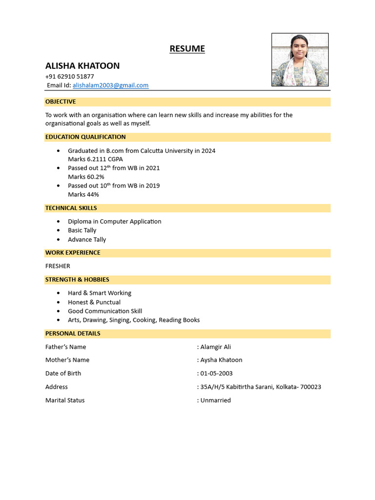 Alisha's Resume | PDF