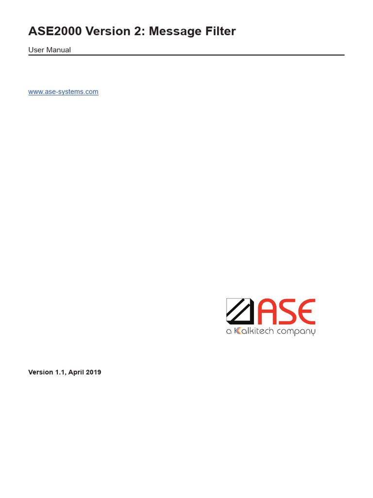 ASE2000 Version 2-Message Filter | PDF | Computer File | Icon (Computing)