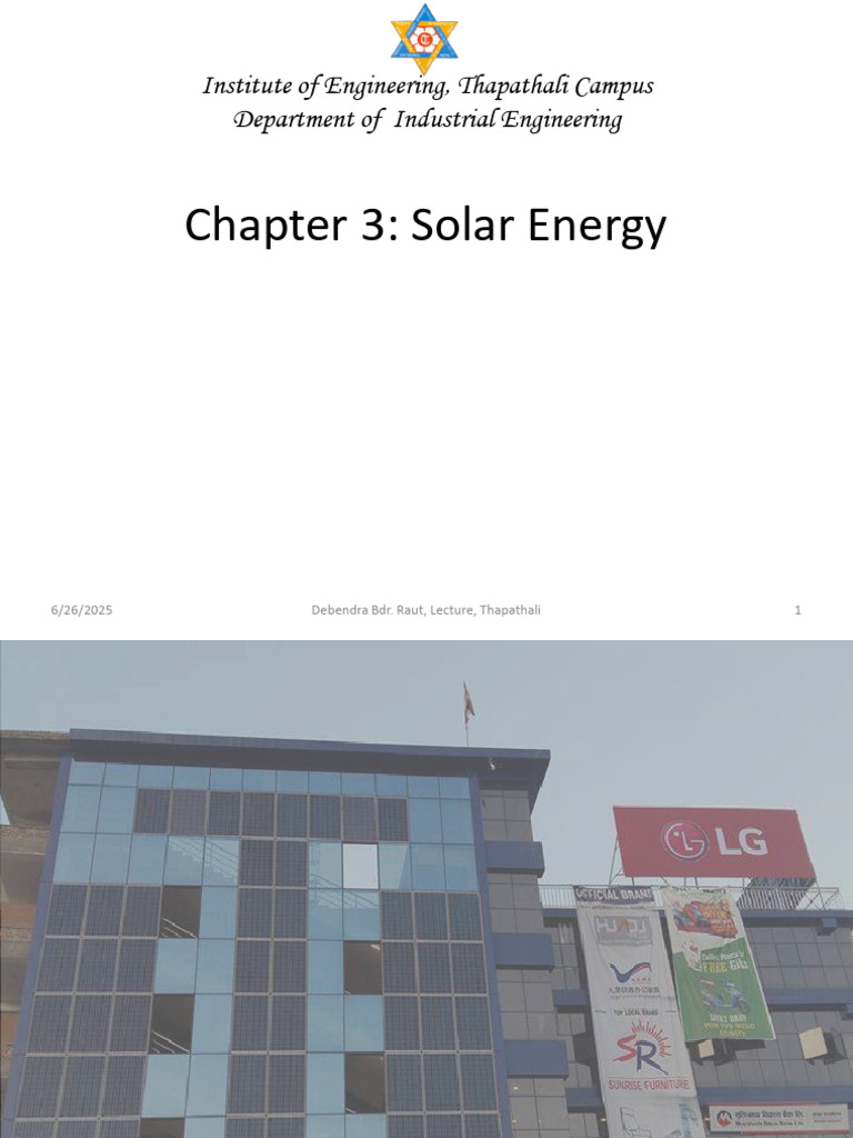 Chapter 3. Solar Energy EPT May 2022 Limitted Slides | PDF | Thin Film ...