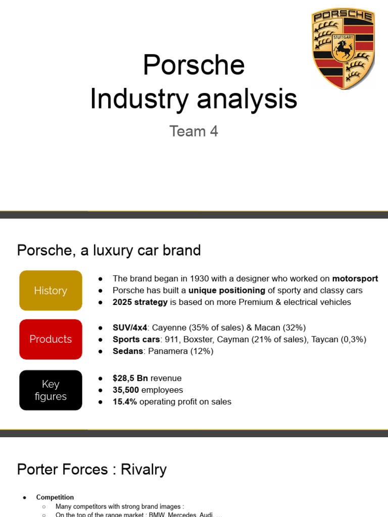 Porsche - Industry Analysis | PDF | Supply Chain | Brand