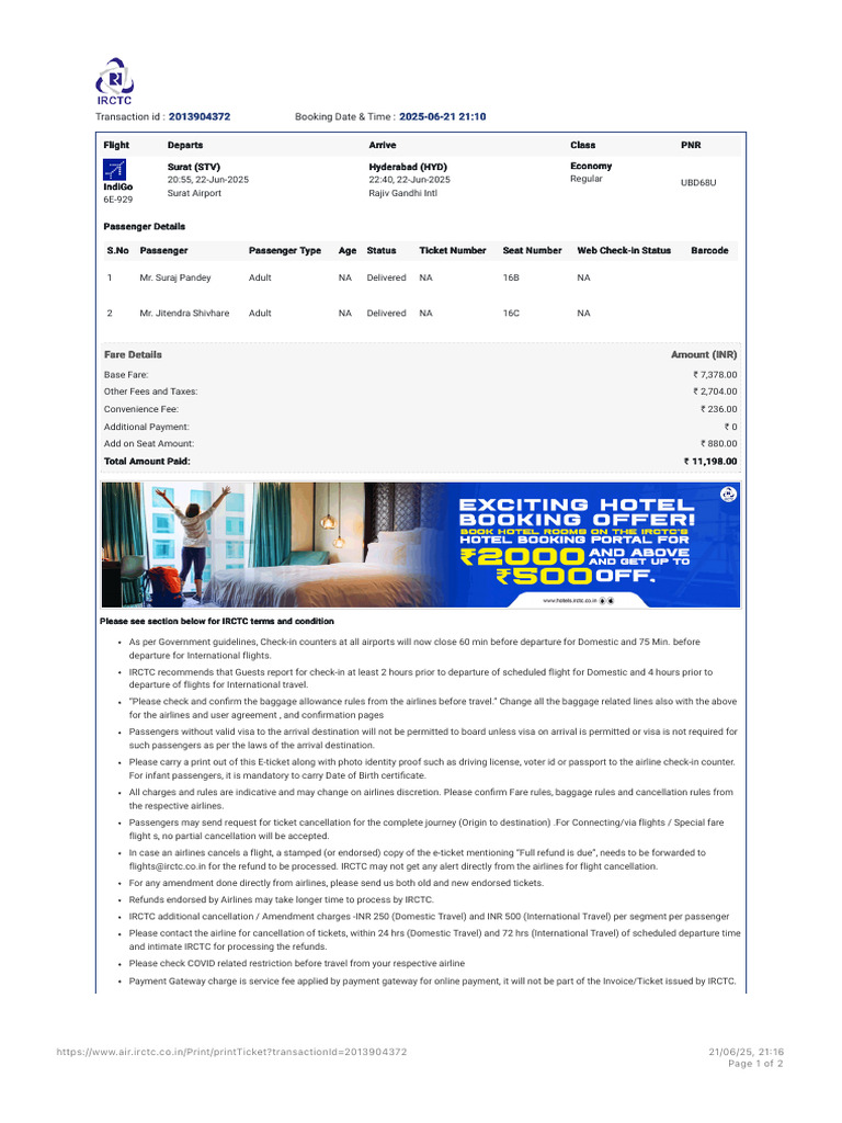 Air Ticket Booking Book Flight Tickets Cheap Air Fare LTC Fare IRCTC ...