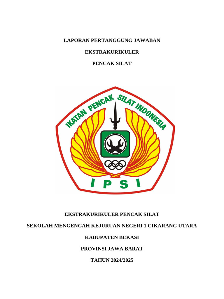 LPJ Ekskul Silat 2024 New | PDF
