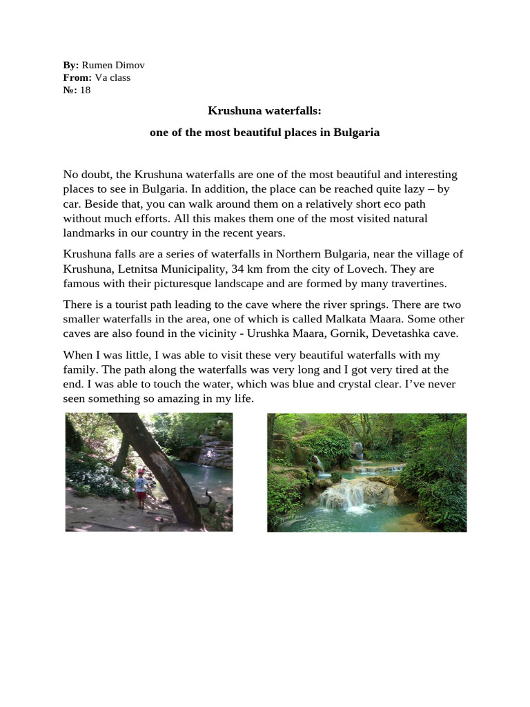 Krushuna Waterfalls | PDF