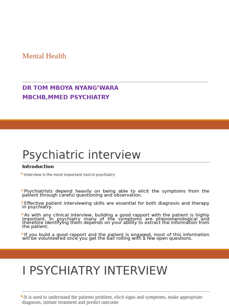 00-Interview, History, Mse-1 | PDF | Diagnostic And Statistical Manual ...