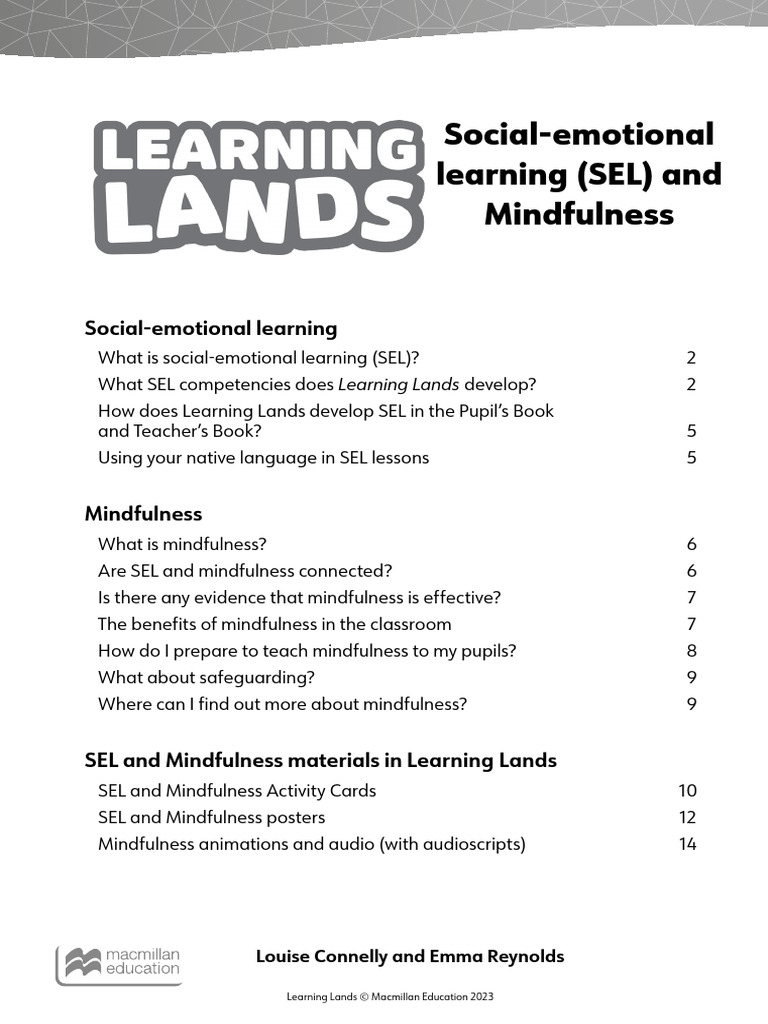 Learning Lands Methodology Handbook SEL and Mindfulness | PDF | Mindfulness | Behavioural Sciences