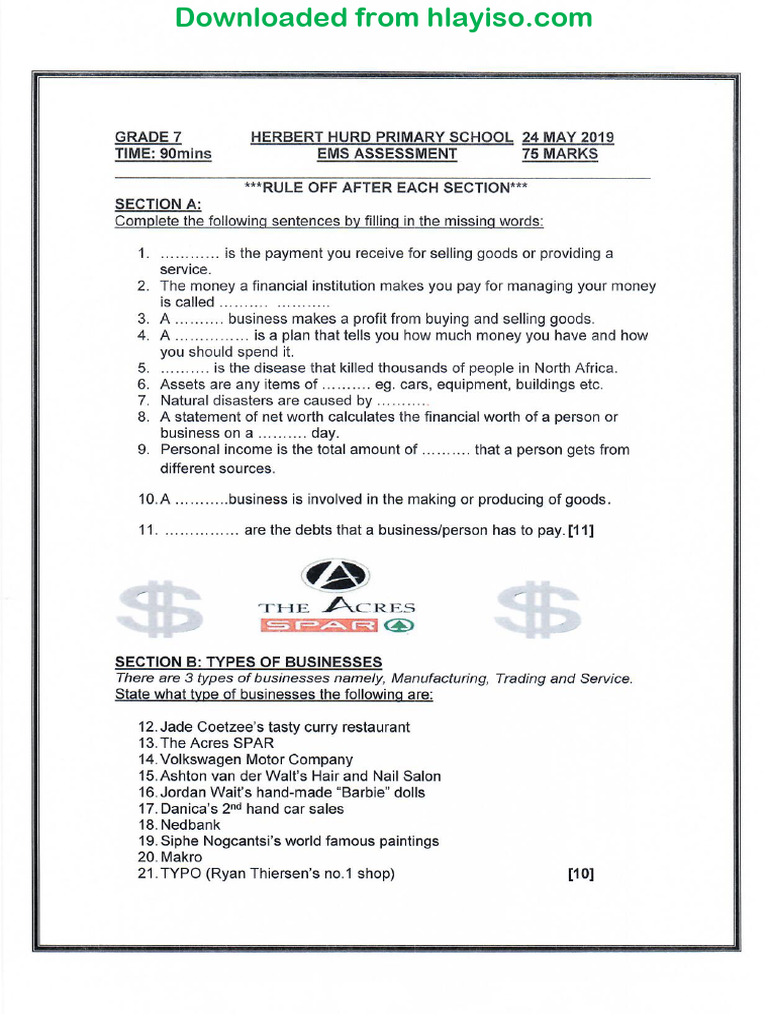 GR 7 Ems June 2019 - Hlayiso - Com | PDF