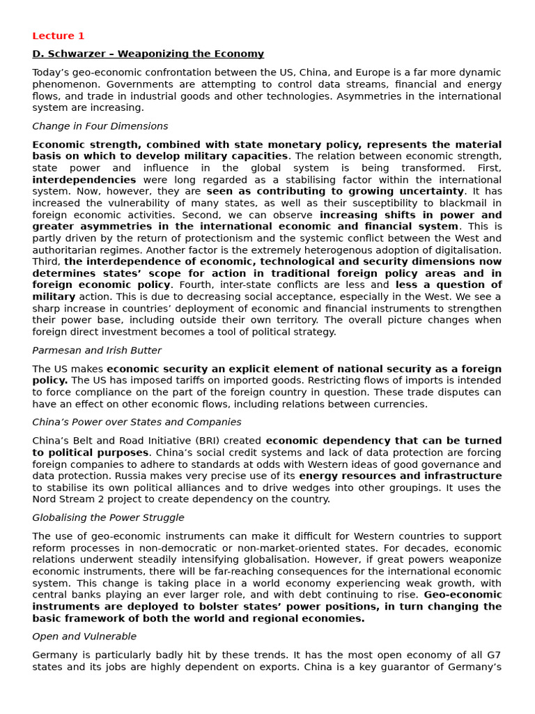 Geo-Economic Strategies in Global Power Dynamics | PDF | Crimes | Crime ...