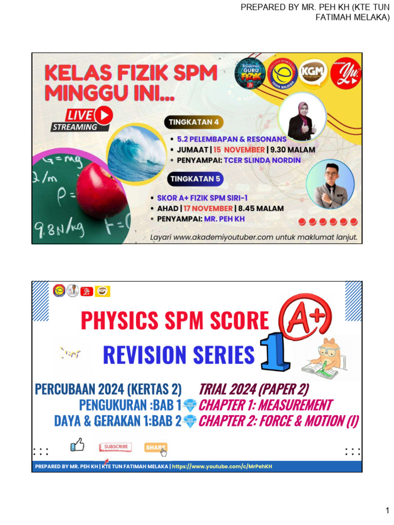 #57 - Fizik SPM 2024 Revision Series 1 (Ayu) - Peh KH | PDF