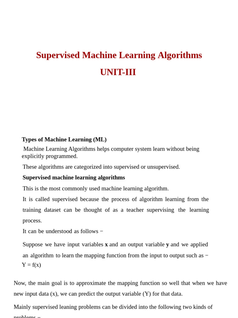 Machine Learning - Iii | PDF | Support Vector Machine | Regression Analysis
