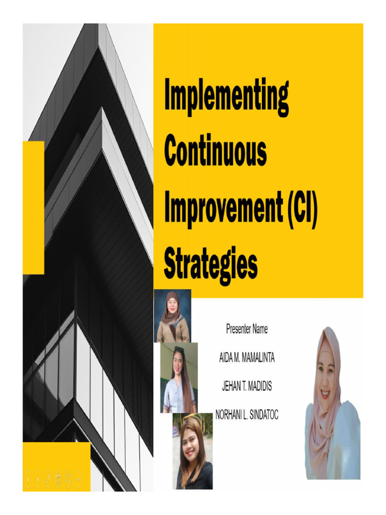 Continuous Improvement Strategies Guide | PDF | Business