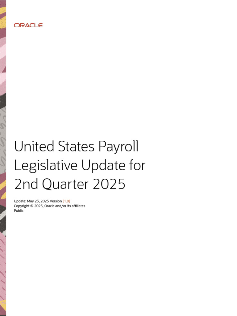 Payroll Legislative Update Q2 2025 | PDF | 401(K) | Payroll Tax