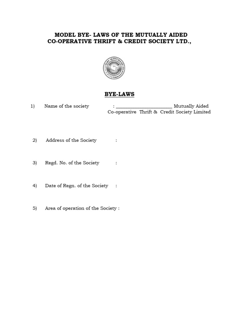 Model Byelaws of Thrift Credit Under MACS Final - Pd. | PDF | Interest ...