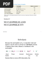 Nucleophile Strength Cheat Sheet Final | PDF