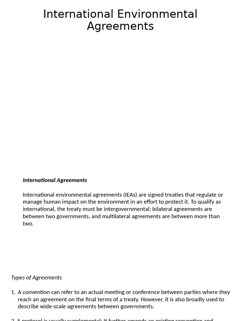 International Environmental Agreements | PDF | Treaty | Ratification