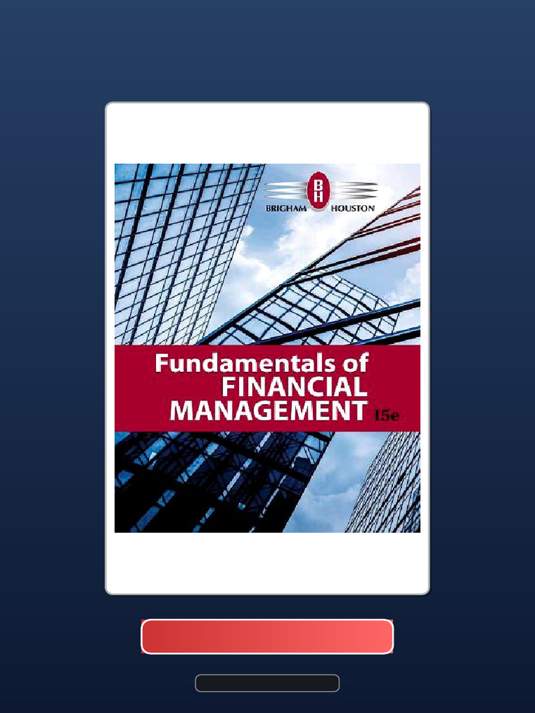 Fundamentals of Financial Management 15th Edition Eugene F Brigham Joel ...