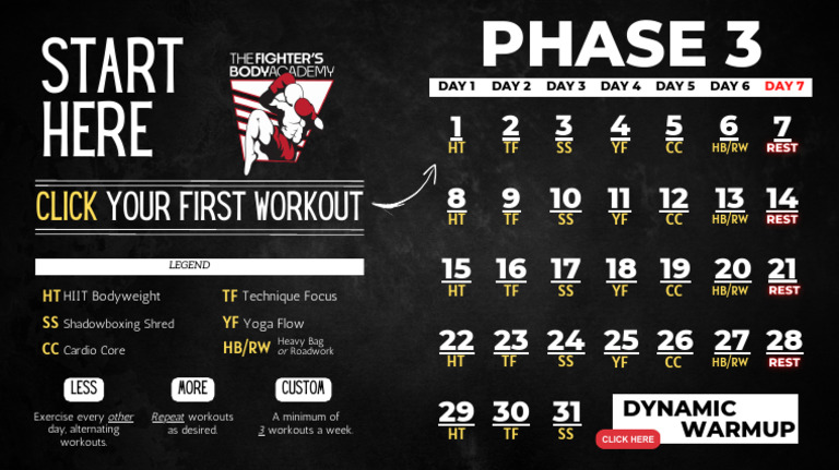FBA Calendars 1 - 3 | PDF | Sports Science | Human Body Weight