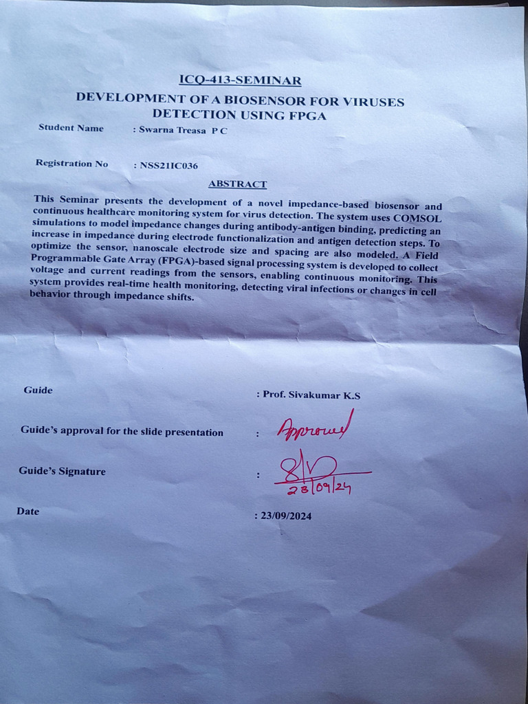 Swarna Treasa PC Seminar Abstract | PDF