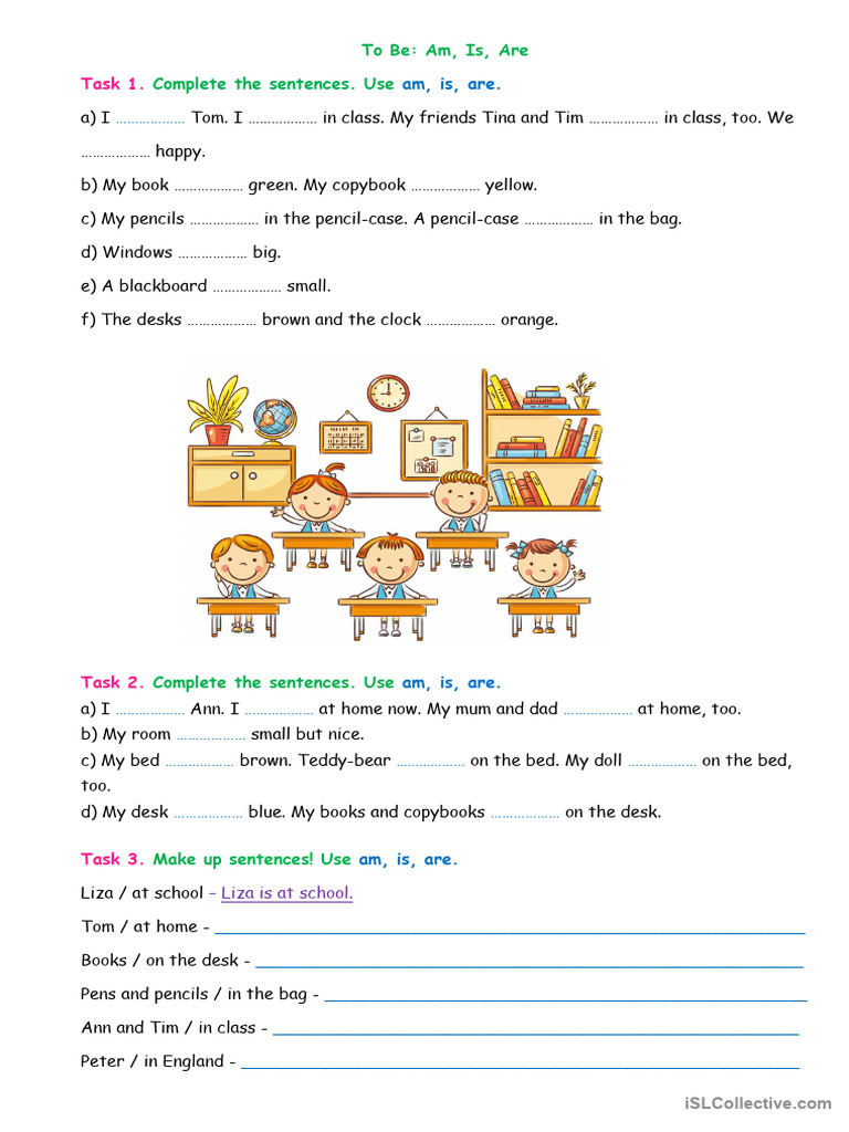 Verb To Be - Am, Is, Are | PDF