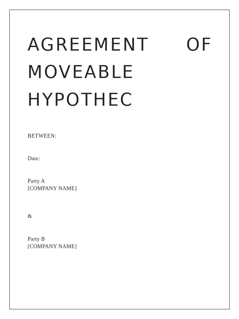 Movable Hypothec Agreement Details | PDF | Bankruptcy | Justice