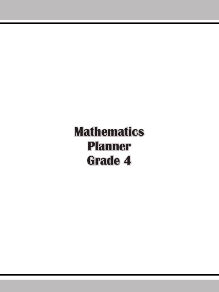 Mathematics 4 Planner 24-25 | PDF | Mathematics