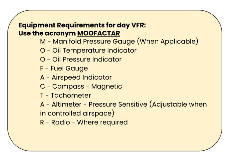 Day VFR Equipment Requirements | PDF