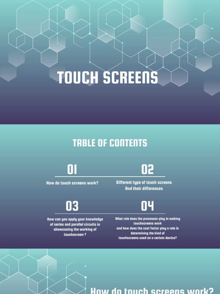 Cambridge Touch Screens Presentation | PDF | Touchscreen | Electrical ...