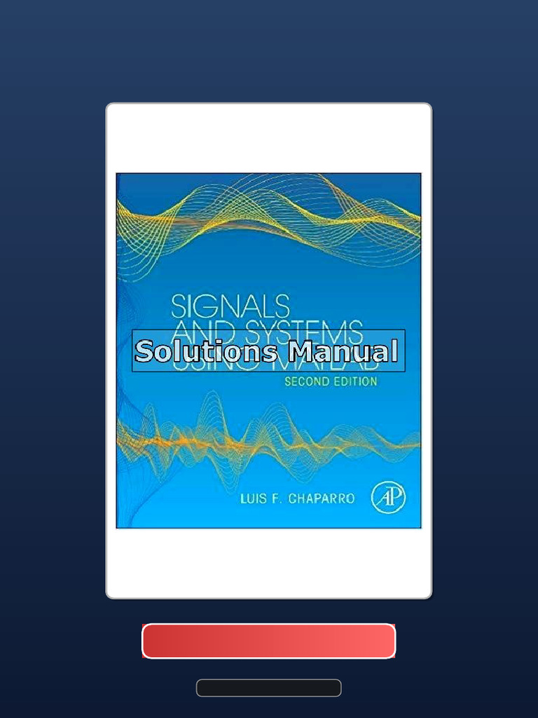Signals and Systems Using MATLAB 2nd Edition Chaparro Digital Access | PDF | Multiple Choice