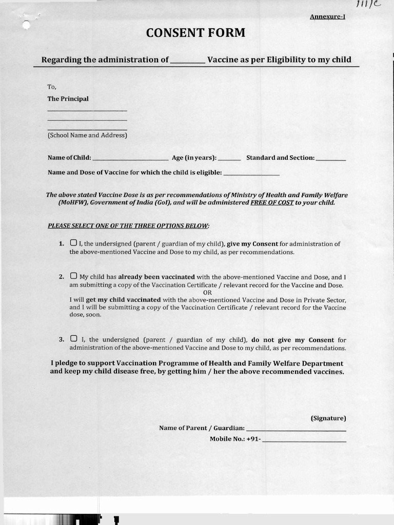 Consent Form TD | PDF
