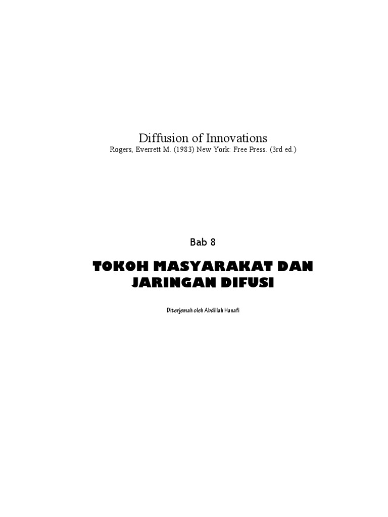 Difusi Inovasi - Bab8 | PDF