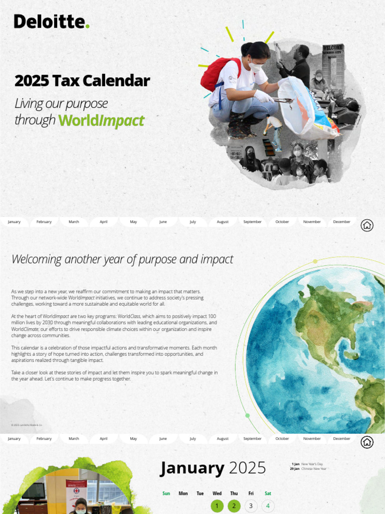 2025 Tax Calendar and Impact Initiatives | PDF | Taxes | Income Tax In ...
