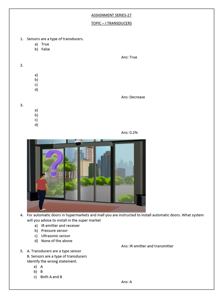 Transducers: Types and Applications | PDF | Pressure Measurement ...