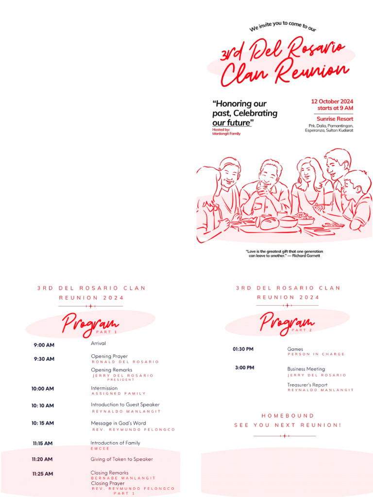 Reunion Program | PDF